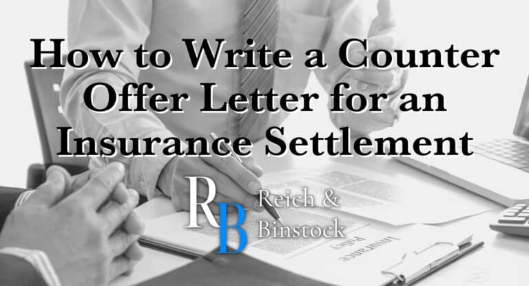 How to Write a Settlement Counter Offer Letter | Reich & Binstock